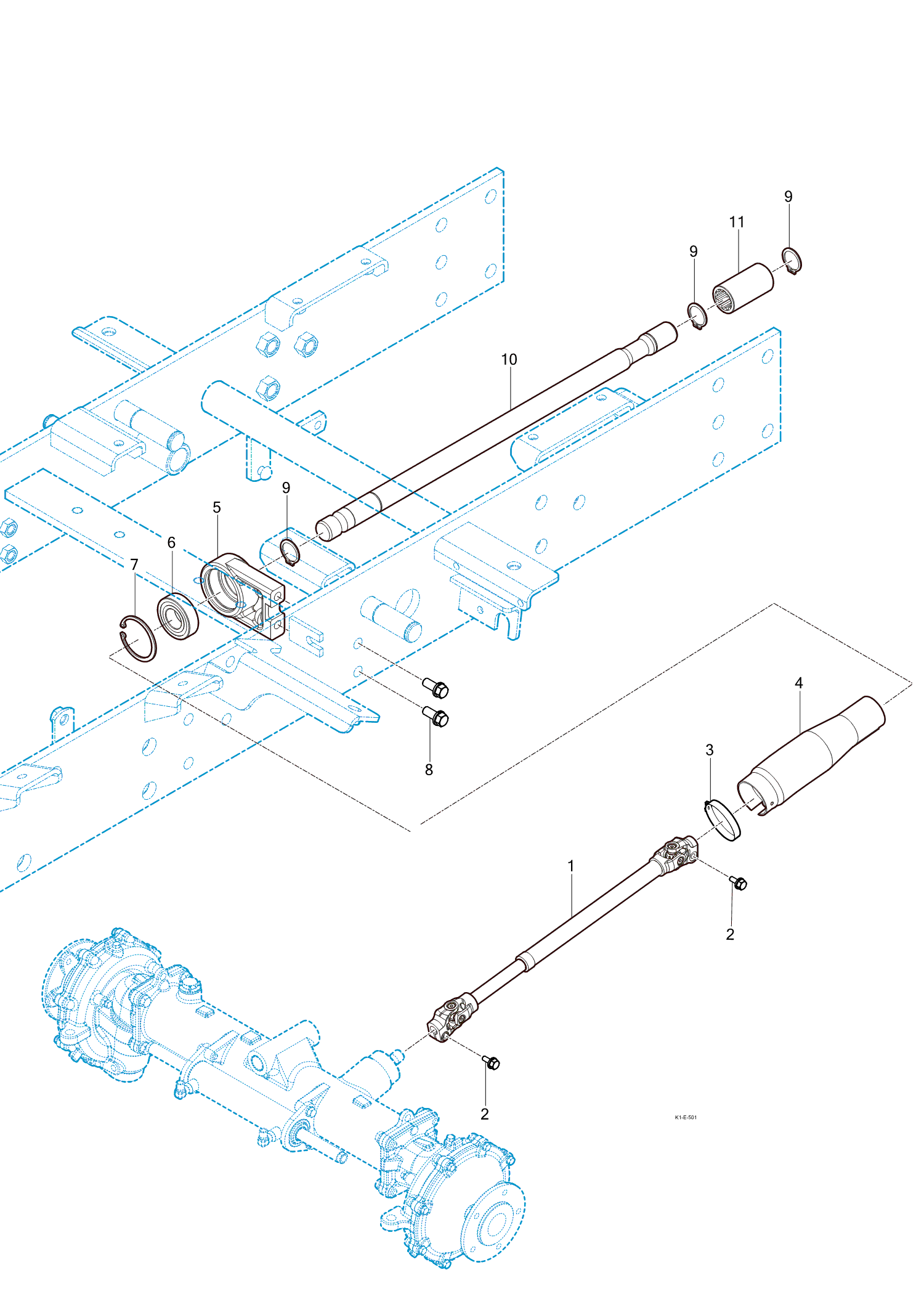501 FRONT DRIVE SHAFT - TYM Tractors